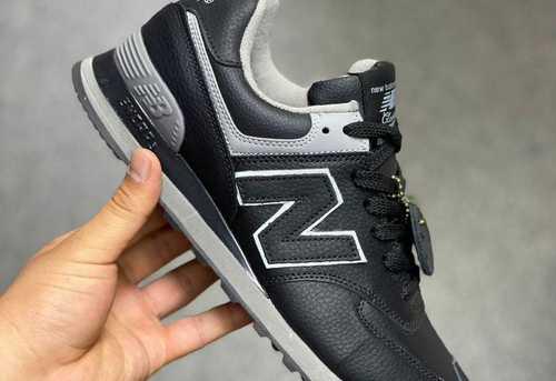 Кроссовки new balance 574 кожаные