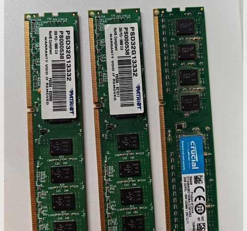 Оперативная память ddr3 2 gb /3шт, процессор AMD