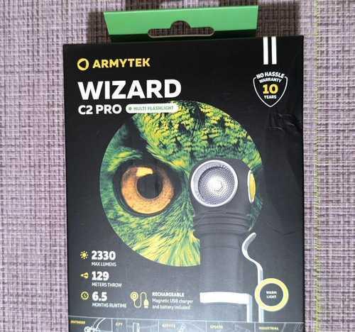 Фонарь Armytek Wizard C2 Pro Magnet USB (Тёплый)