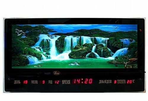 Электронные часы настенные Водопад с музыкой