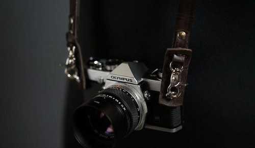 Пленочный фотоаппарат Olympus OM-1n + Zuiko 50 1.4