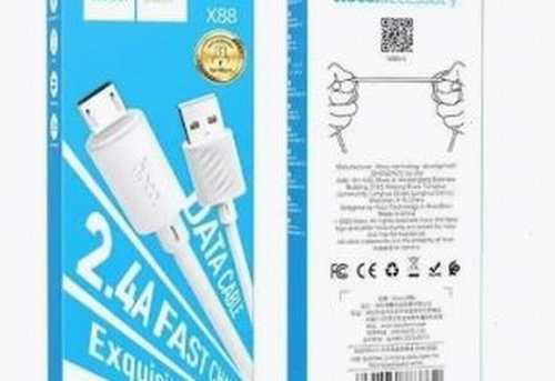 Кабель оптом. USB hoco X88, microusb, 2.4А, 1 м