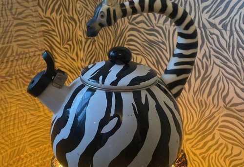 Чайник эмалированный зебра