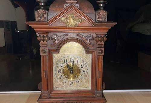 Красивые огромные старинные часы Lenzkirch с боем