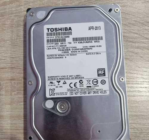 Жесткий диск toshiba 500 гб