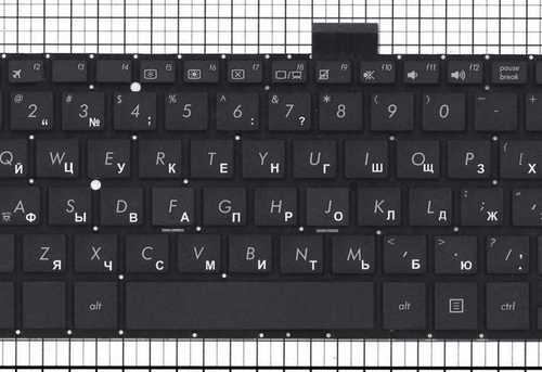 Клавиатура для Asus TP300 TP300L черная без рамки