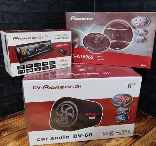 Комплект автозвука Pioneer (Новый)