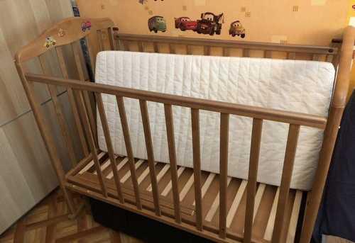 Детская кроватка Sweet Baby + матрас IKEA