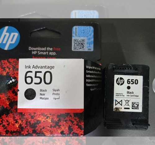 Картридж чёрный HP 650 cz101a для принтера HP