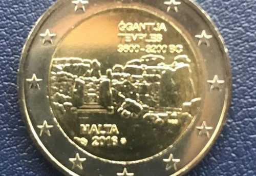 2 евро Мальта 2016 Джагантия знак монетного двора