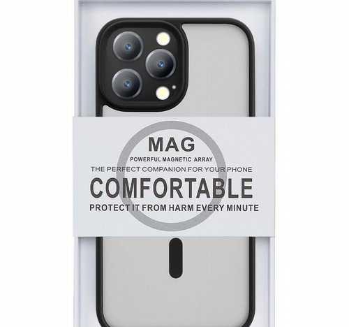 Чехол на iPhone 15 Pro Max Dfans Design MagSafe, ударопрочный с защитой камеры