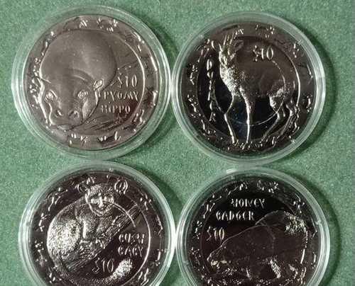 Монеты Сьерра-Леоне Ночные животные Серебро
