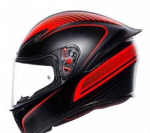 Мотошлем AGV K1 warmup matt black-RED