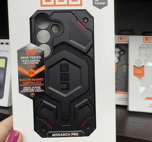 Чехол Uag Monarch PRO S Galaxy S25 (Kevlar-Black)