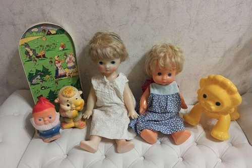 Детские игрушки СССР Кукла Пинбол Лев Боксер