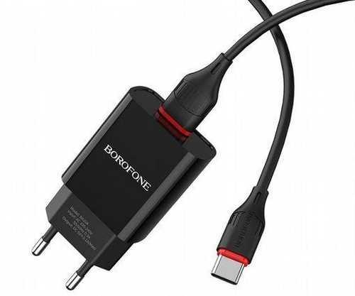 Сзу USB 2.1A borofone BA20A Sharp кабель Type-C че