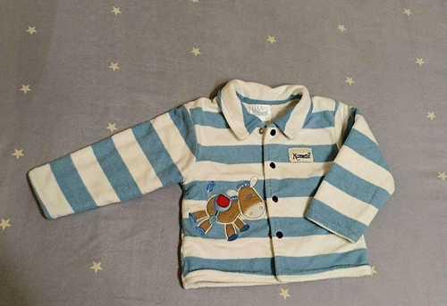Флисовая куртка рубашка на малыша 9-11 месяцев
