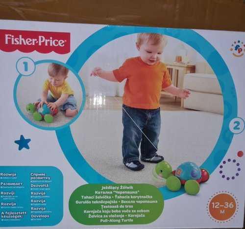 Fisher price черепашка каталка новая