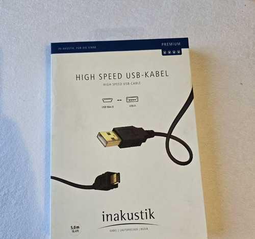 Inakustik Premium High Speed USB Mini 2.0 5.0m