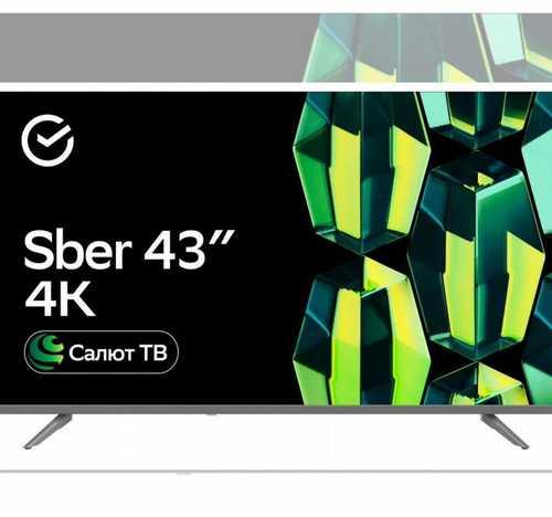 Телевизор Sber SDX-43U4014 43" 4K UHD, серебристый