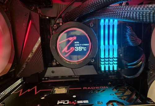 Комплект z590, 11700kf,4x8 rgb, топ вода,ssd