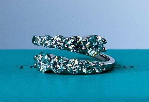 Кольцо-дорожка с муассанитами Tiffany все размеры
