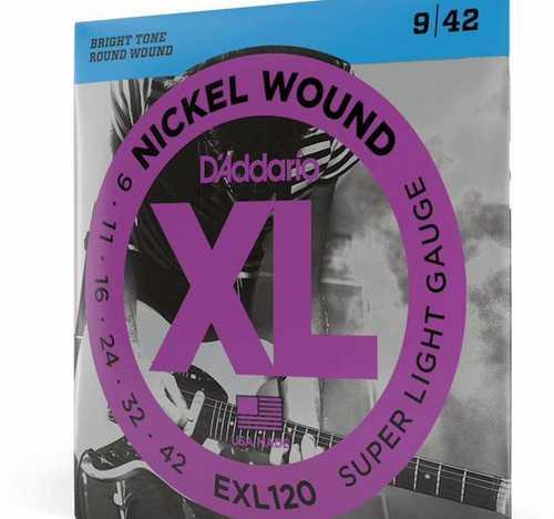 Струны для электрогитары D'Addario EXL120 9-42