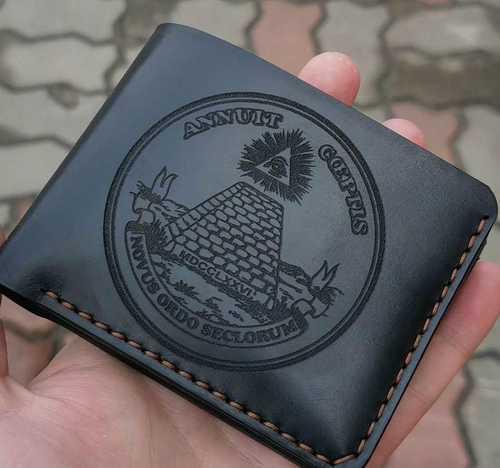 Компактное портмоне ручной работы Бумажник из кожи