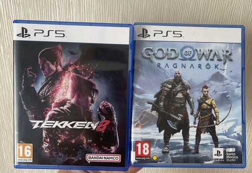 Диск PS5 Tekken 8 и God of War Ragnarok