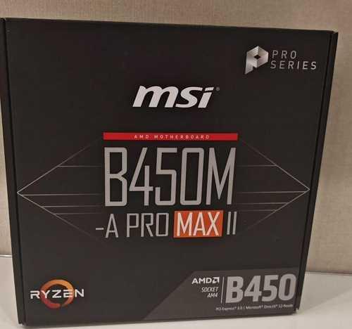 Новая материнская плата MSI B450M-A PRO MAX II