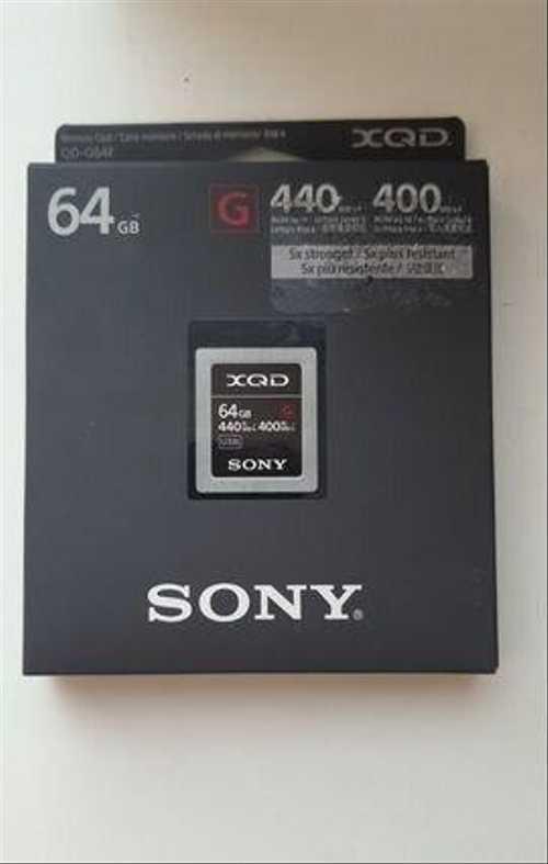 Карта памяти Sony 64GB XQD G Series (440R/400W)