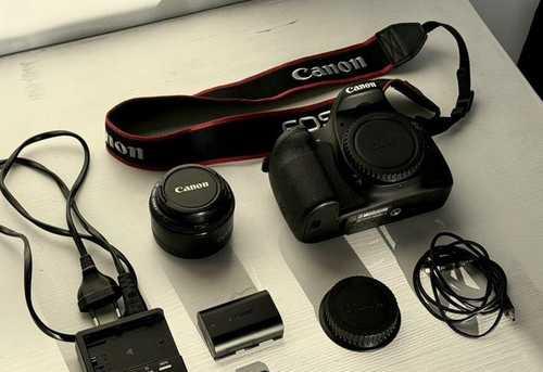 Зеркальный фотоаппарат canon 60d + объектив 50mm