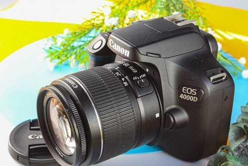 Фотоаппарат Canon 4000D kit 18-55 III 1700 кадров