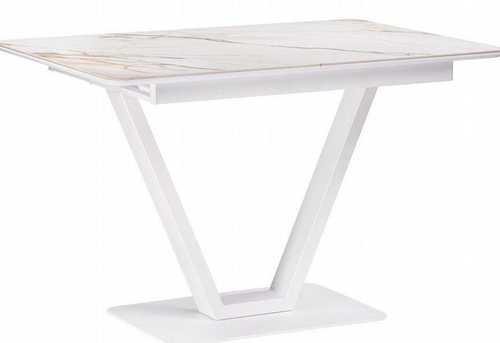 Керамический стол Бугун 120х80х77 белый мрамор с п