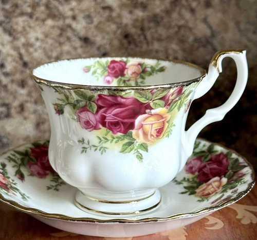 Чайная пара Royal Albert Old Country Roses Англия