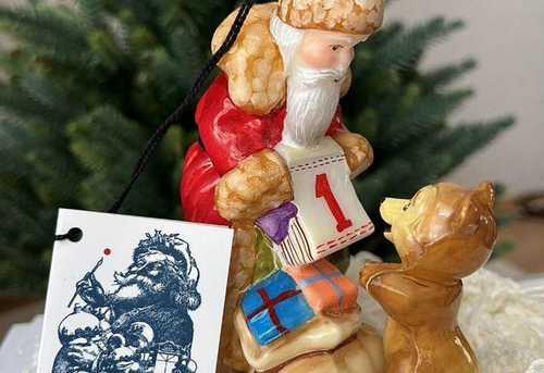 Ёлочная игрушка Дед Мороз с календарем Польша