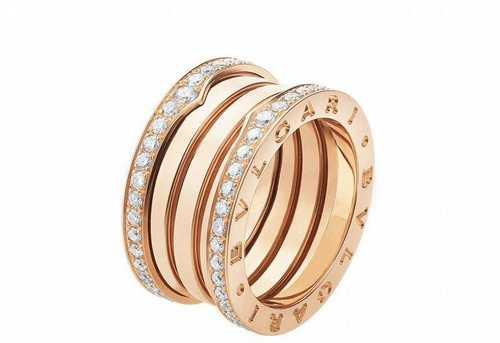 Золотое кольцо Bvlgari B.zero1 Rock, розовое золот