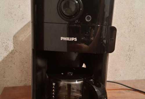 Кофемашина капельная Philips grind & brew HD7767