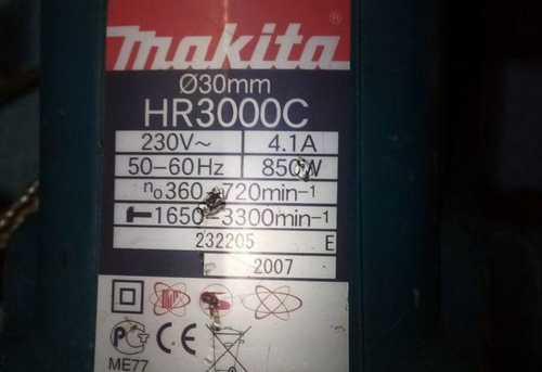 Перфоратор makita HR3000C