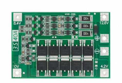 BMS 3S-40A платы защиты Li-Ion аккумуляторов