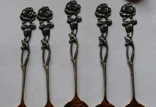 Набор серебряных ложек хильдесхаймская роза 813пр