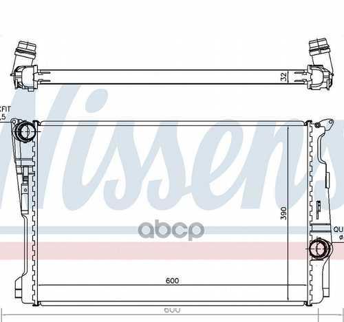 Радиатор BMW X3 2,5-3,0 AUT 09- 60808 Nissens