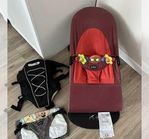 Шезлонг качалка babybjorn baby bjorn ш52 и рюкзак