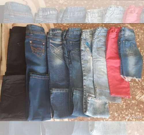 Джинсы и джинсовые шорты на девочку