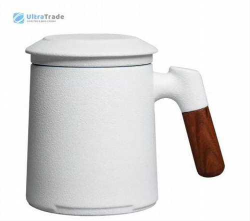 Керамическая кружка Pinztea Cup White 9.3х11.5 cm