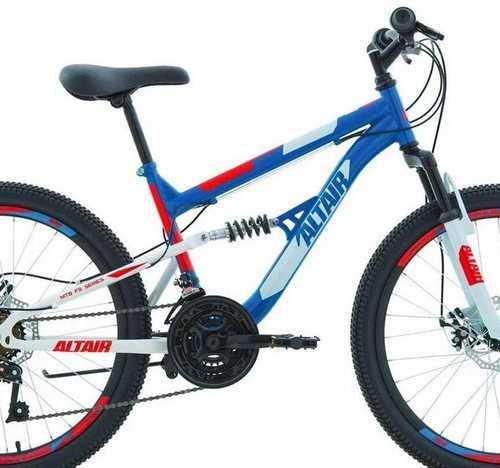 Велосипед 24д. Forward, altair MTB FS, синий/красн