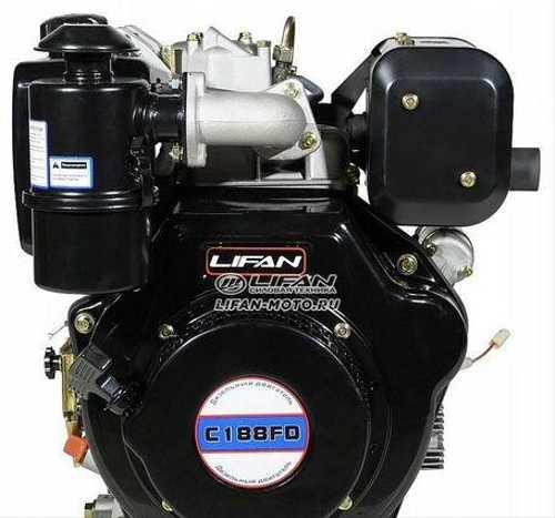 Двигатель Lifan 188FD Diesel, шлицевой вал 25 мм