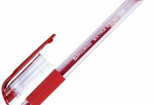 Ручка гелевая с грипом brauberg extra GT, красная
