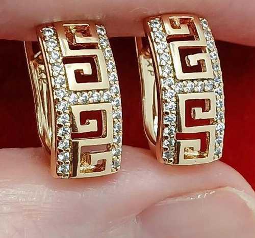 Серьги Juise Gold Versace Style