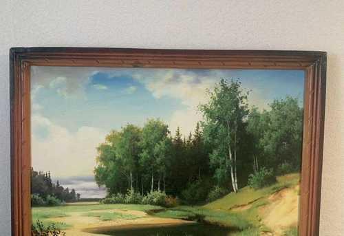 Старинная картина маслом Л.Каменев 88х68